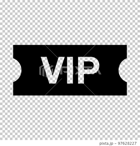 VIP ticket silhouette icon. vector. - Stock Illustration [97628227] - PIXTA
