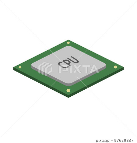 Central Processing Unit Drawing Processing Unit Black And White Stock