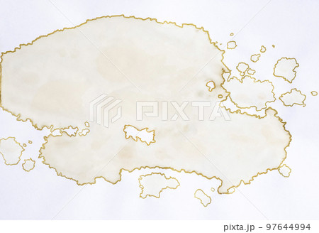 Blank old map beige on white background with...のイラスト素材 [97644994] - PIXTA