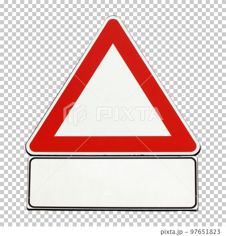 blank generic caution sign transparent PNGのイラスト素材 [97651823] - PIXTA