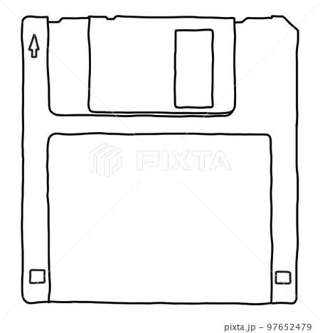 hand drawn floppy disc for PCのイラスト素材 [97652479] - PIXTA