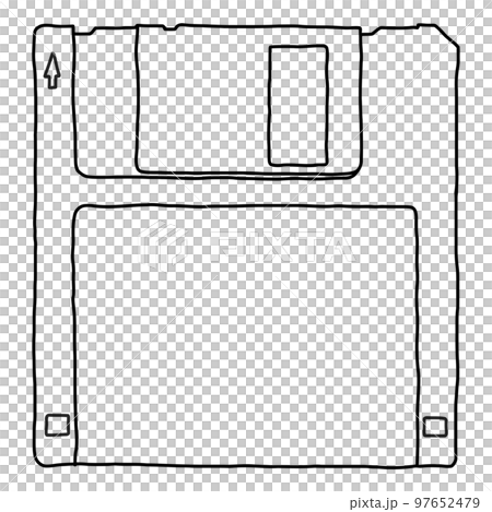 hand drawn floppy disc for PCのイラスト素材 [97652479] - PIXTA