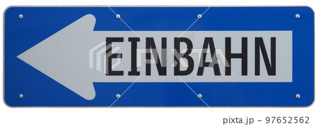 German one way street sign transparent PNG,...のイラスト素材 [97652562] - PIXTA