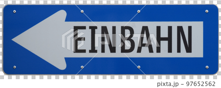 German one way street sign transparent PNG,...のイラスト素材 [97652562] - PIXTA