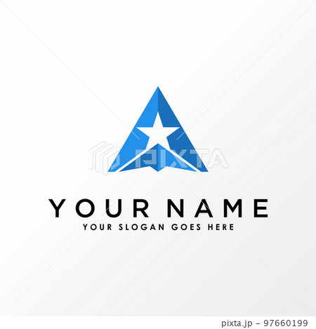 letter or word A font with star with triangle...のイラスト素材 [97660199] - PIXTA