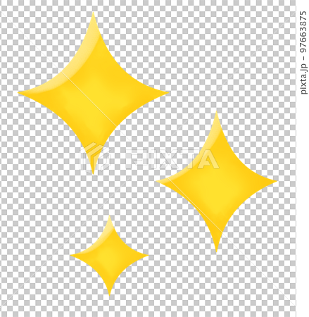 Yellow watercolor glitter mark set - Stock Illustration [97663875] - PIXTA