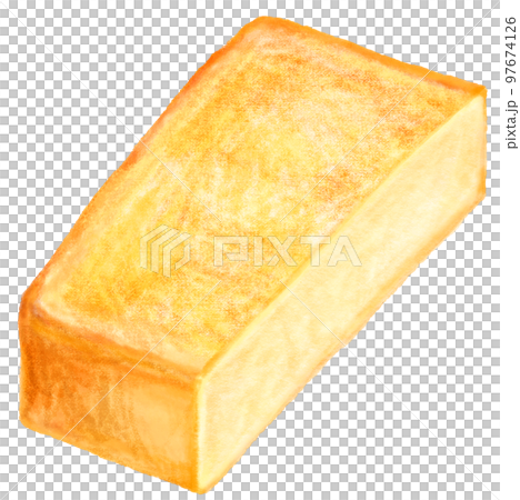 Thick sliced toast half_cross section - Stock Illustration [97674126 ...