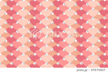 Heart background Overlapping hearts pink - Stock Illustration [97674807 ...