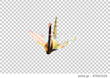 Cut-out material Beautiful paper cranes - Stock Illustration [97681026 ...