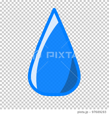 Transparent drops simple blue - Stock Illustration [97689283] - PIXTA