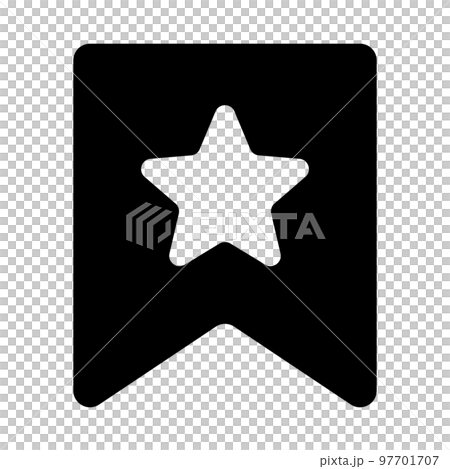 Star bookmark icon. clips or markers. vector. - Stock Illustration ...