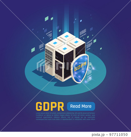 Isometric GDPR Protection Backgroundのイラスト素材 [97711050] - PIXTA