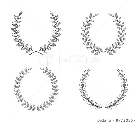 Hand Drawn Laurel Wreathsのイラスト素材 [97720557] - PIXTA