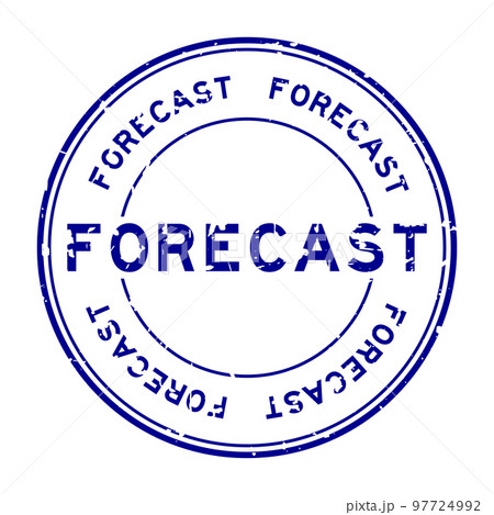 Grunge blue forecast word round rubber seal...のイラスト素材 [97724992] - PIXTA
