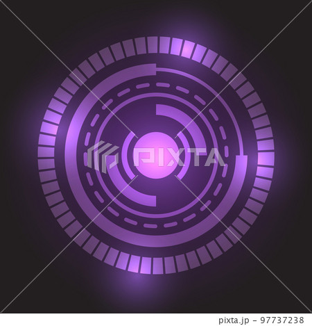 Abstract technology with Hi-tech violet backgroundのイラスト素材 [97737238 ...