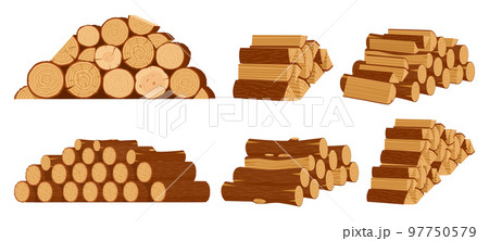 Pile Of Wood Cartoon