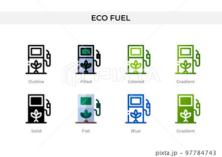 Eco fuel icon in different style. Eco fuel...のイラスト素材 [97784743] - PIXTA