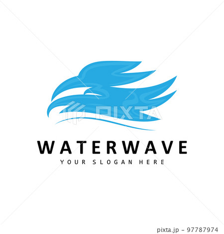 Water Wave Logo, Earth Element Vector, Water...のイラスト素材 [97787974] - PIXTA