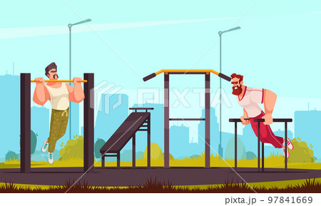 Cartoon Workout Conceptのイラスト素材 [97841669] - PIXTA