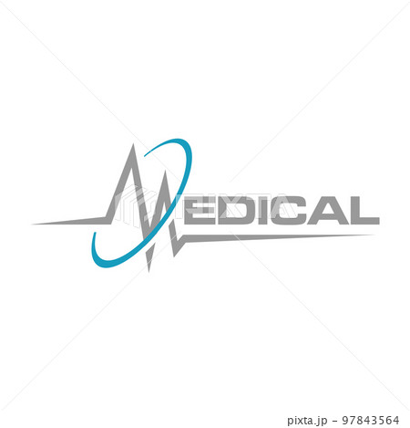 Medical Lettering Typography logo design with...のイラスト素材 [97843564] - PIXTA