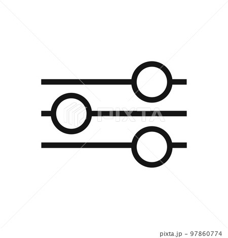 Options line icon isolated on white background....のイラスト素材 [97860774] - PIXTA