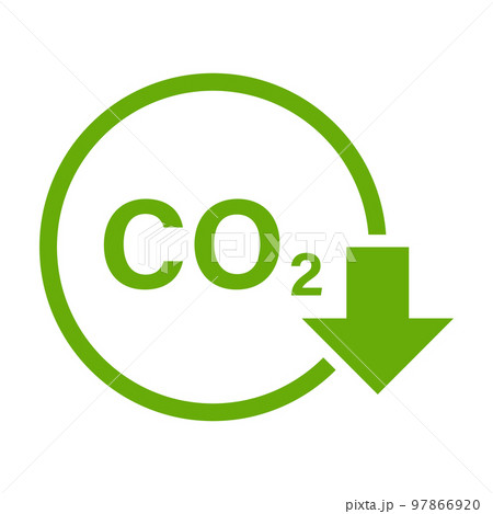 reducing CO2 emissions icon vector stop climate...のイラスト素材 [97866920] - PIXTA
