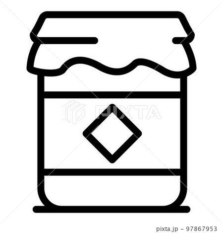 Food jar icon. Outline food jar vector icon for...のイラスト素材 [97867953 ...