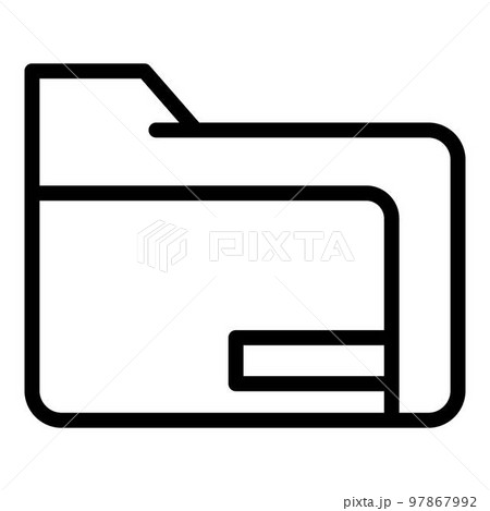 File folder icon. Outline file folder vector...のイラスト素材 [97867992] - PIXTA