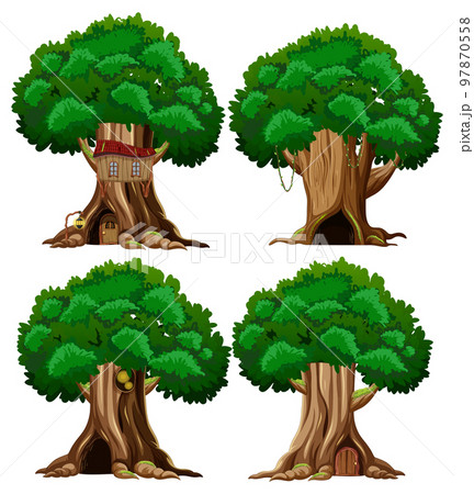 Big tree isolated cartoonのイラスト素材 [97870558] - PIXTA
