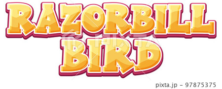Razorbill bird text logoのイラスト素材 [97875375] - PIXTA