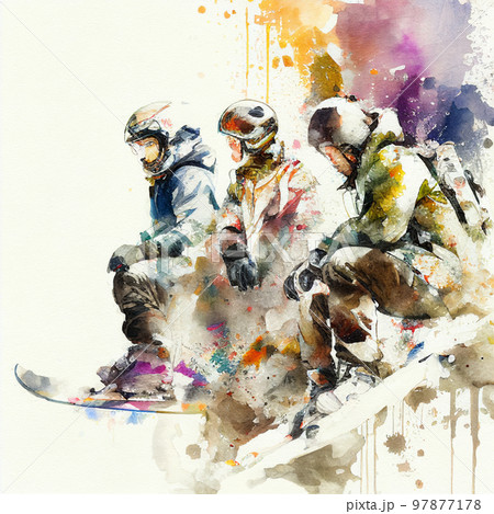 Snowboarding Paintings