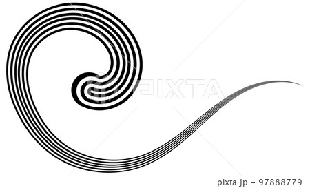 Calligraphic swoosh tail ribbon, underline...のイラスト素材 [97888779] - PIXTA