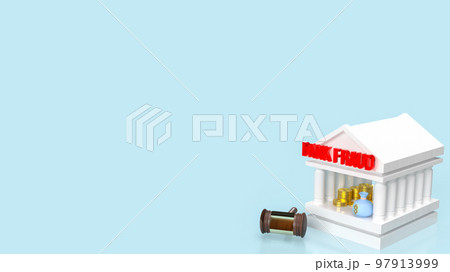 The text bank fraud and bank building icon ...のイラスト素材 [97913999] - PIXTA