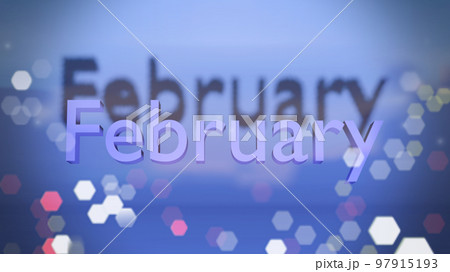 February 3Dタイトルのイラスト素材 [97915193] - PIXTA