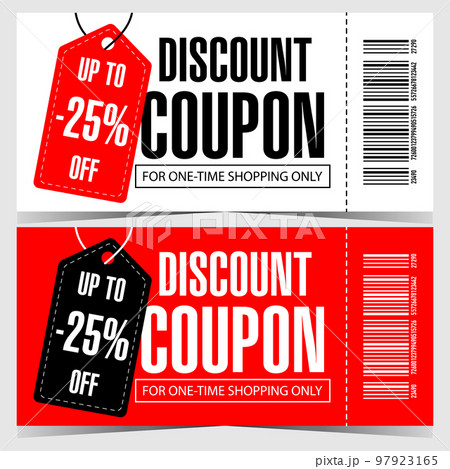 Discount coupon with tag or label indicating...のイラスト素材 [97923165] - PIXTA