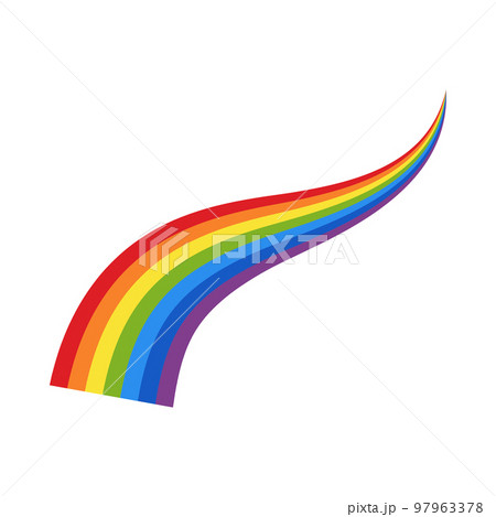 Rainbow in flat style isolatedのイラスト素材 [97963378] - PIXTA