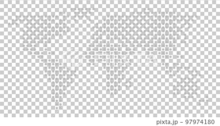 Gray dot pattern world map (centered on Europe... - Stock Illustration ...