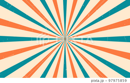 Orange and blue vintage background with linesのイラスト素材 [97975859] - PIXTA