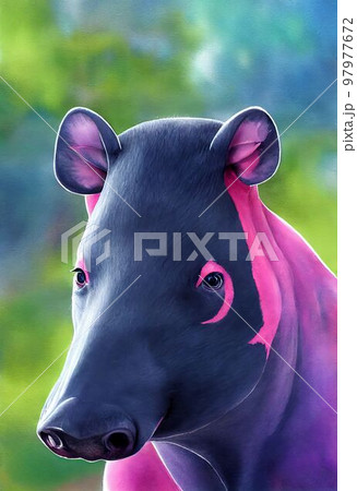 Funny adorable portrait headshot of cute...のイラスト素材 [97977672] - PIXTA