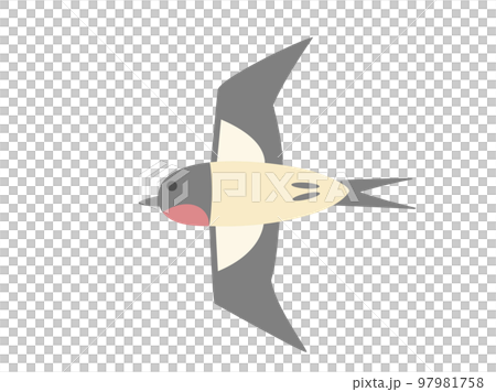 Illustration of a simple and cute swallow - Stock Illustration ...