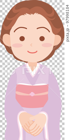 Hot spring inn image _ proprietress _ upper body - Stock Illustration ...