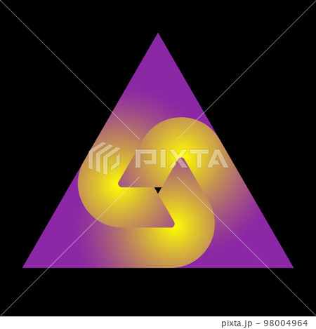 Triangles like mobius loop, impossible Penrose...のイラスト素材 [98004964] - PIXTA