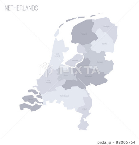Netherlands political map of administrative...のイラスト素材 [98005754] - PIXTA