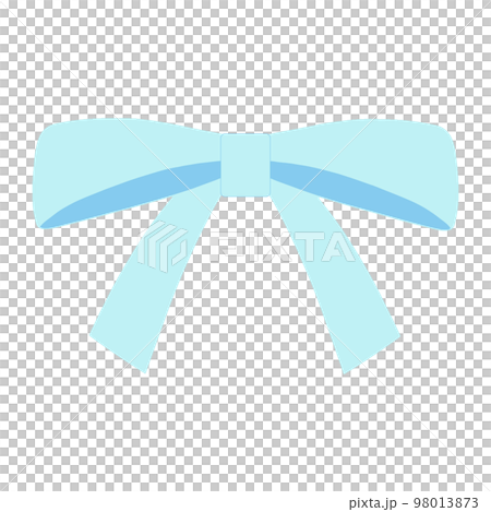 Simple and cute light blue ribbon single... - Stock Illustration ...