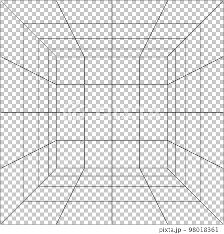 space with perspective grid line, 3d renderingのイラスト素材 [98018361] - PIXTA