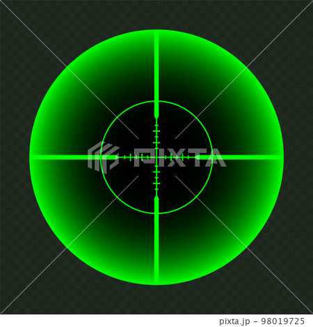 Weapon night sight, sniper rifle optical scope....のイラスト素材 [98019725 ...
