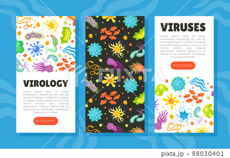 Virology mobile app templates set. Viruses...のイラスト素材 [98030401] - PIXTA