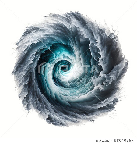 Water whirlpool isolated on white background のイラスト素材 [98040567] - PIXTA