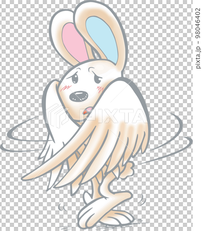 colorkey rabbit-056 Oops! Suddenly cold! 98046402 - Stock Illustration ...