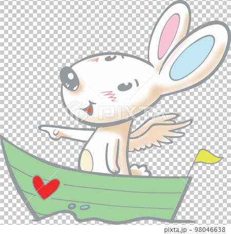 colorkey rabbit-068 heading northwest west... - Stock Illustration ...